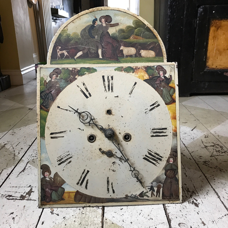 "Four Seasons" Painted Clock Face & Movement - Folk Art of Britain ...